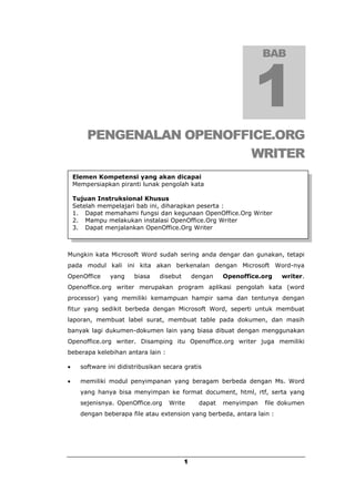 Modul Open Office Writer | PDF