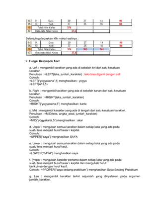 Modul operasi hitung ms.excel | PDF