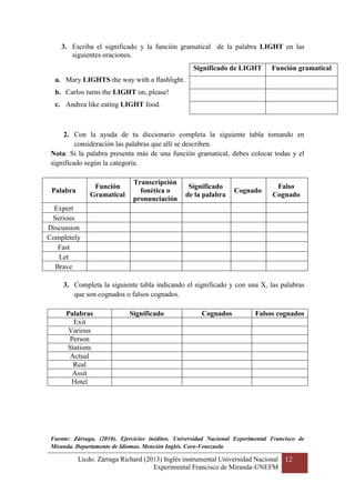 Módulo Teórico Práctico-Inglés Instrumental | PDF