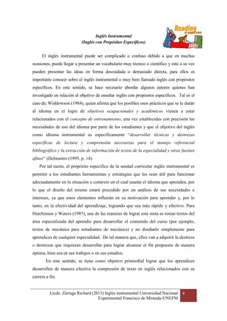 Módulo Teórico Práctico-Inglés Instrumental | PDF