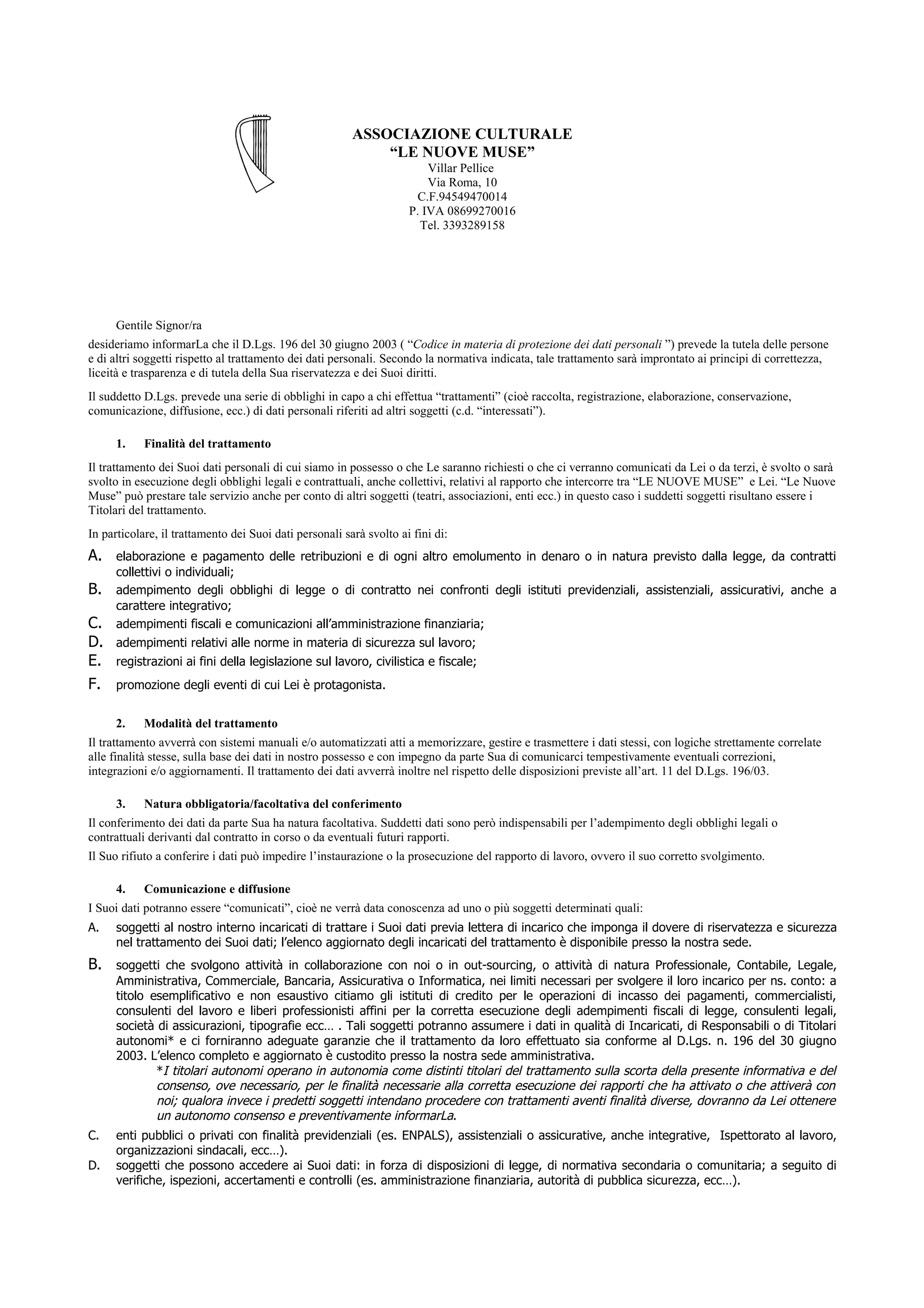 Modulo privacy lnm 2011 | PDF