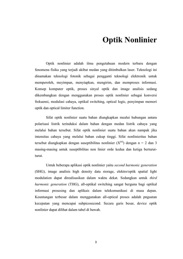 Modul optik nonlinier | DOCX