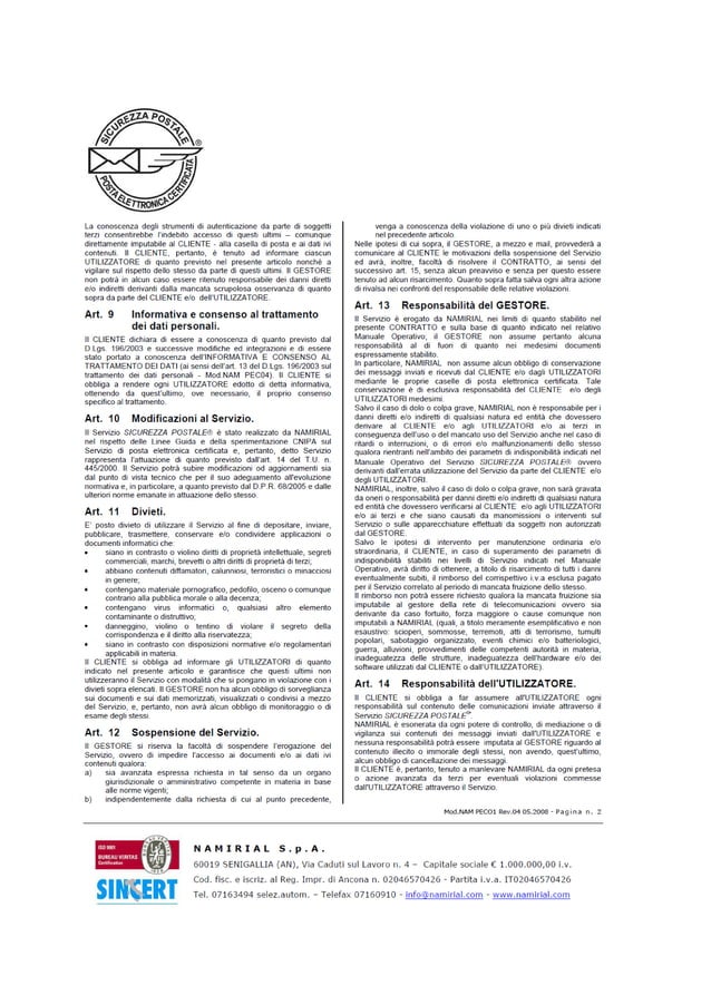 Modulo richiesta pec | PDF