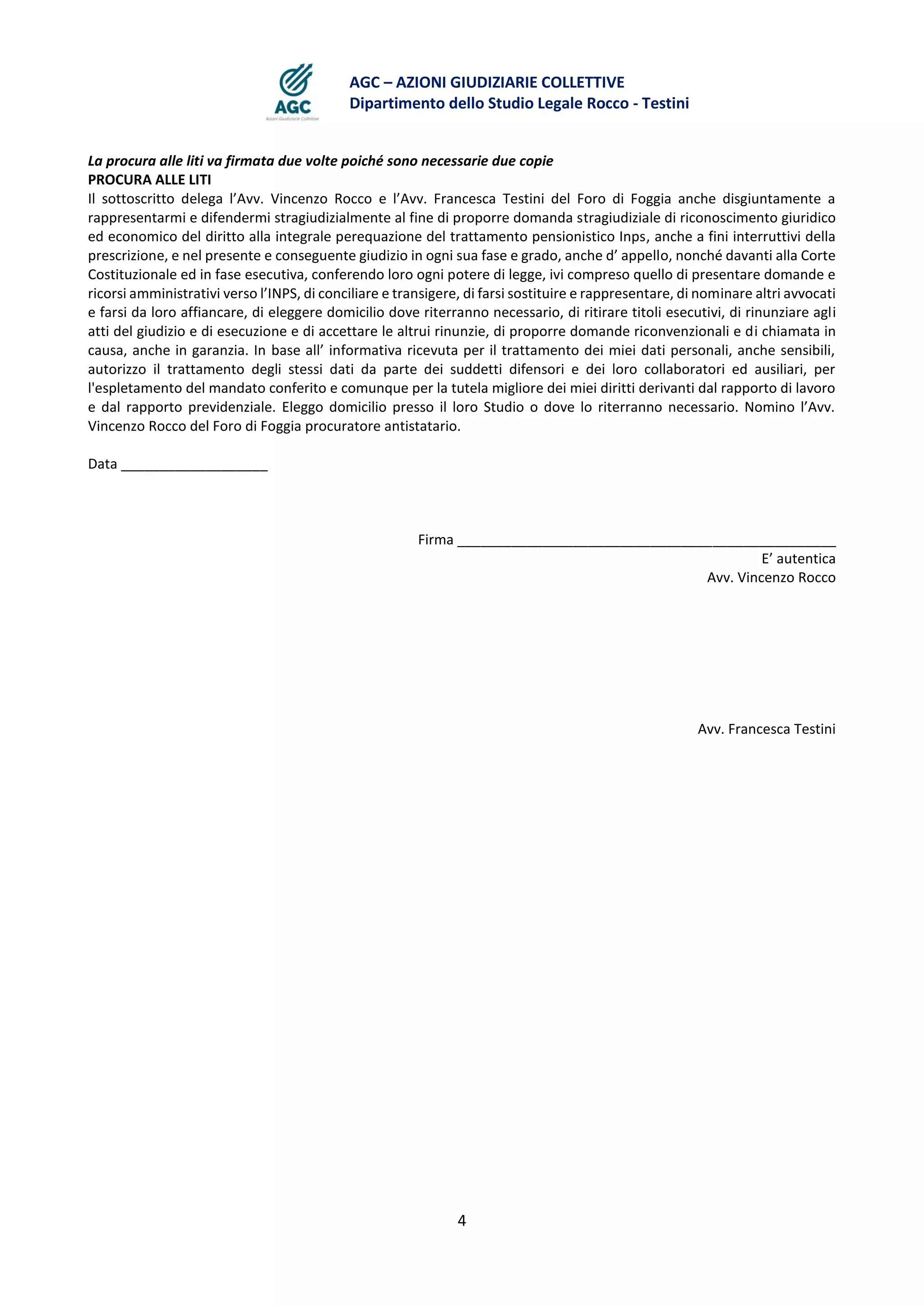 Modulo ricorso sblocca_pensioni | PDF