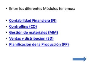 Modulos sap | PPTX