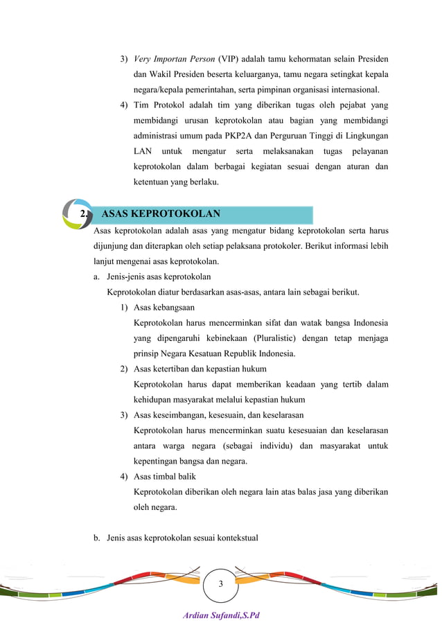 Modul otk keprotokolan kd. 3.11 untuk kelas XII OTKP ( Otomatisasi Tata Kelola Perkantoran) | PDF
