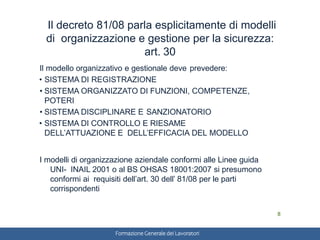 OrganizzazioneAziendalePerLaSicurezza | PPT
