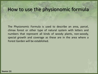 The Physiognomic Formula in Analog Forestry | PPTX