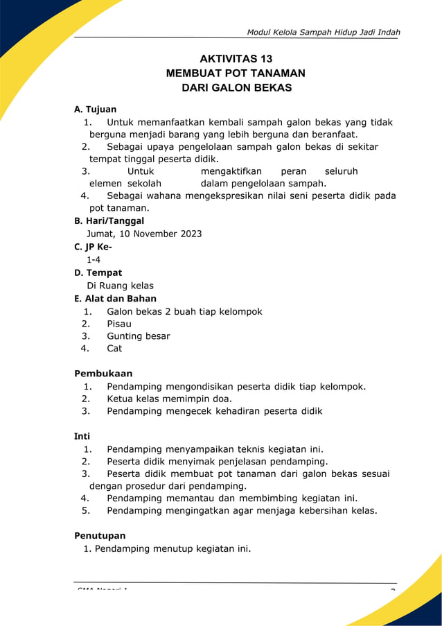 Modul P5 Gaya Hidup Berkelanjutan Fase E Kelas X 2024.docx