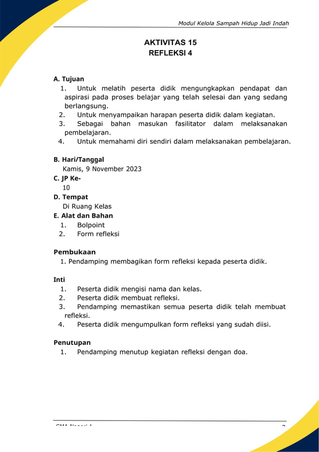 Modul P5 Gaya Hidup Berkelanjutan Fase E Kelas X 2024.docx
