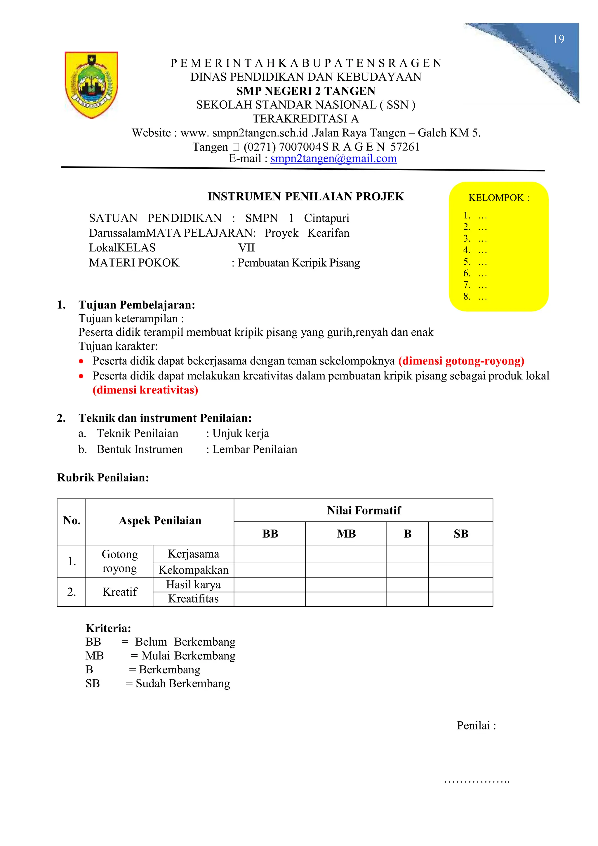 Modul P5 Siti Raudhah SMPN 1 Cintapuri Darussalam.docx