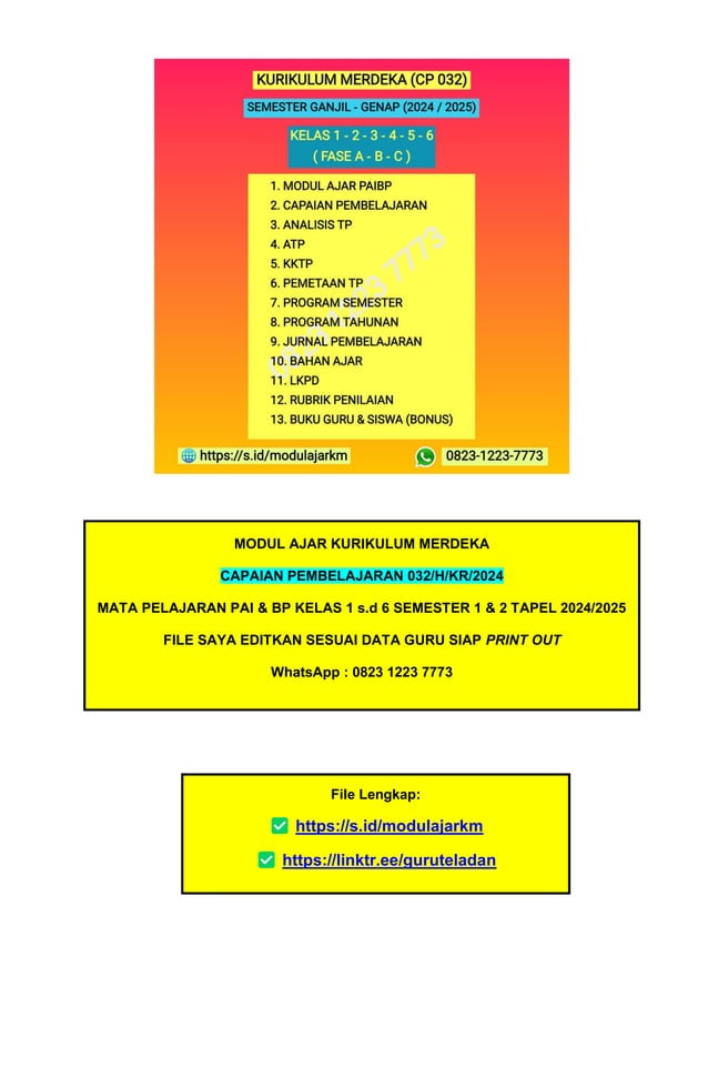 MODUL AJAR PENDIDIKAN AGAMA ISLAM (PAI & BP) KELAS 3 REVISI CP 032 KURIKULUM MERDEKA.pdf