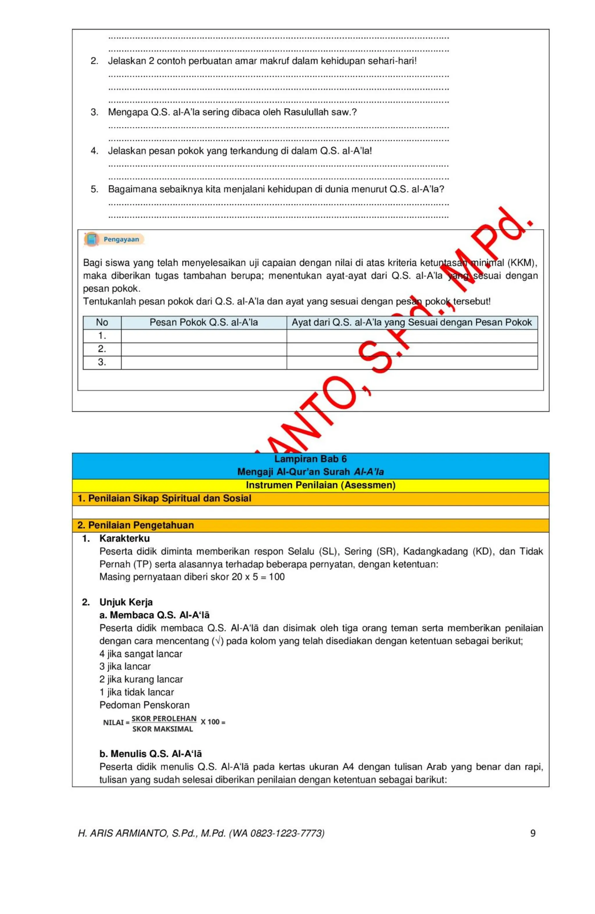 MODUL AJAR PENDIDIKAN AGAMA ISLAM (PAI & BP) KELAS 6 REVISI CP 032 KURIKULUM MERDEKA.pdf