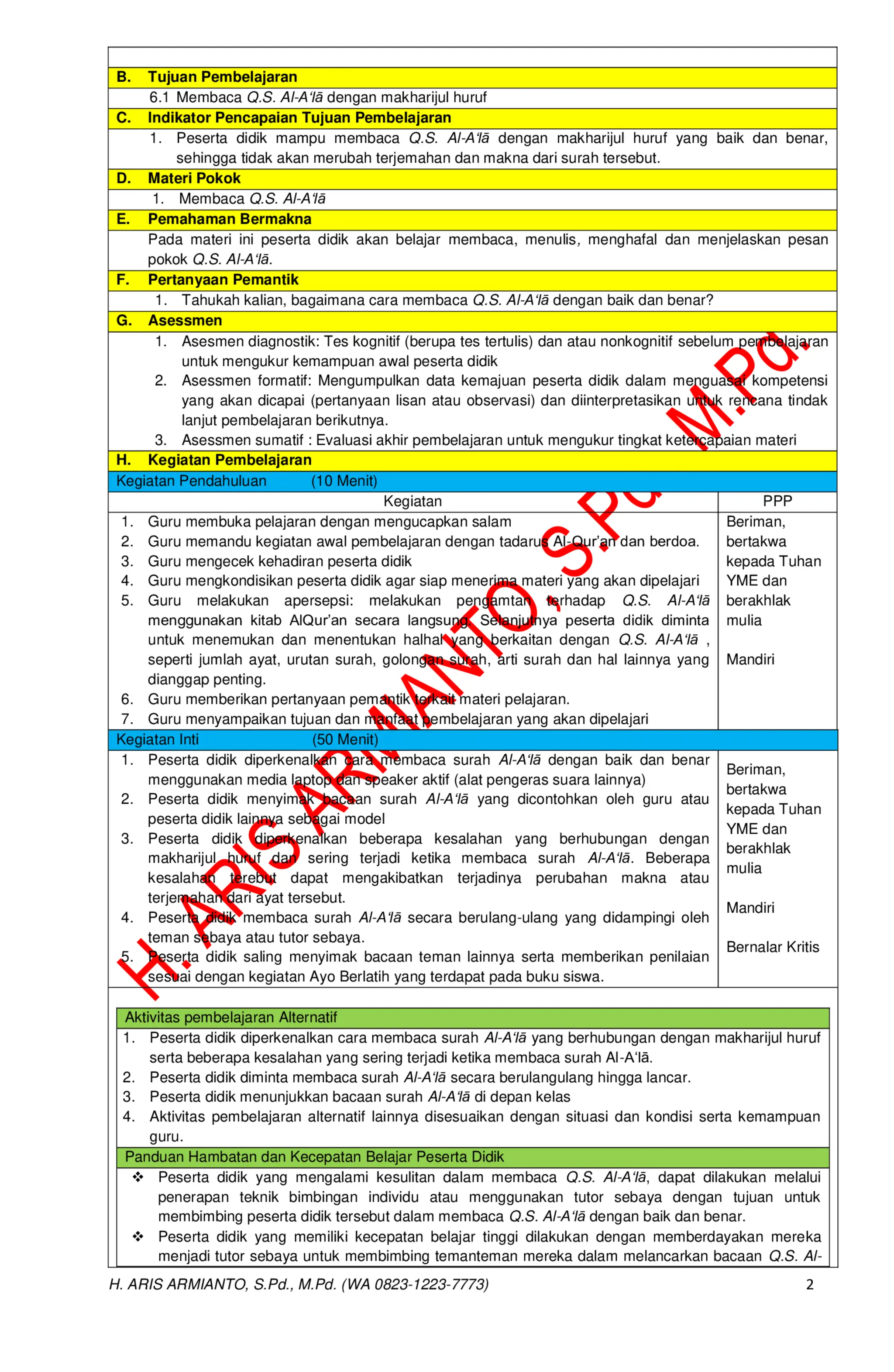 MODUL AJAR PENDIDIKAN AGAMA ISLAM (PAI & BP) KELAS 6 REVISI CP 032 KURIKULUM MERDEKA.pdf