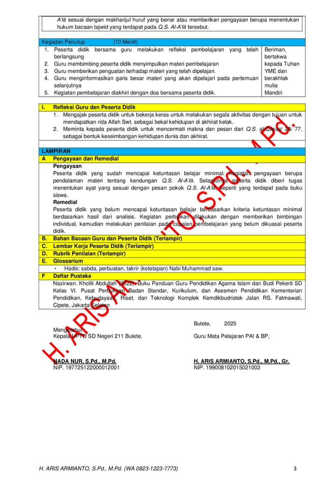 MODUL AJAR PENDIDIKAN AGAMA ISLAM (PAI & BP) KELAS 6 REVISI CP 032 KURIKULUM MERDEKA.pdf