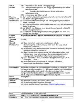 Modul paj tahap i thn 1 v5 lengkap dengan cover, pj dan pk | PDF