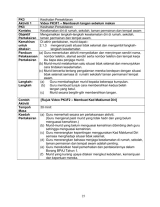 Modul paj tahap i thn 1 v5 lengkap dengan cover, pj dan pk | PDF