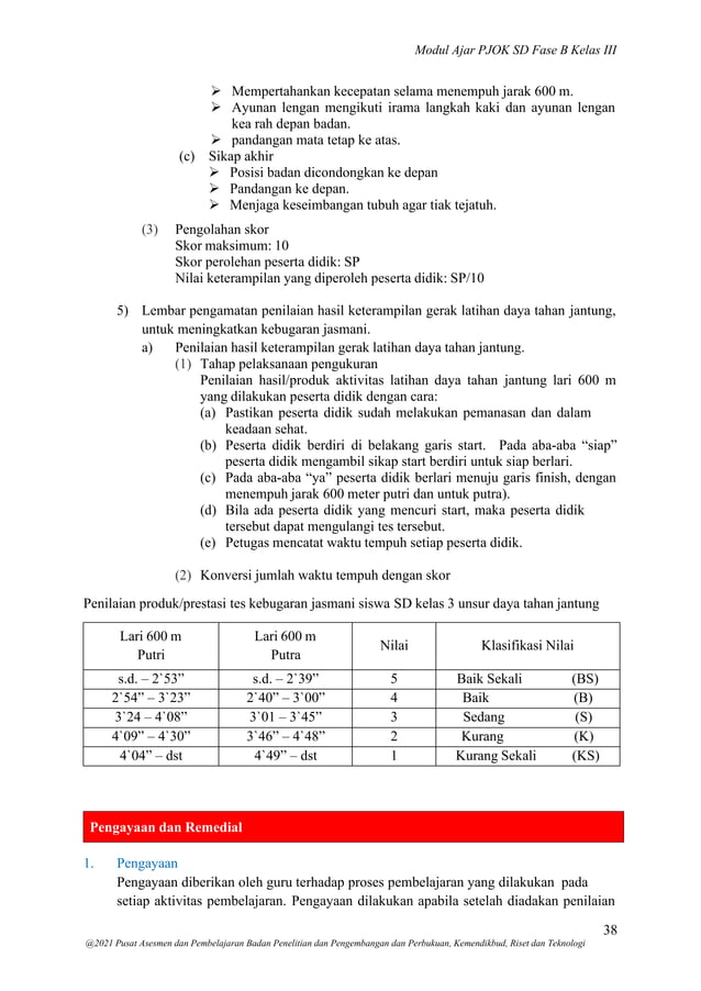 Modul Ajar Kurikulum Merdeka (PJOK) Kelas 3 | PDF