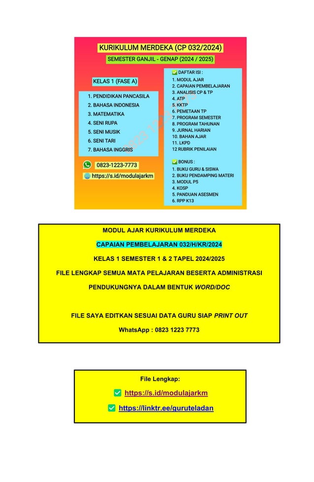 MODUL AJAR PENDIDIKAN PANCASILA KELAS 1 REVISI CP 032 KURIKULUM MERDEKA .pdf