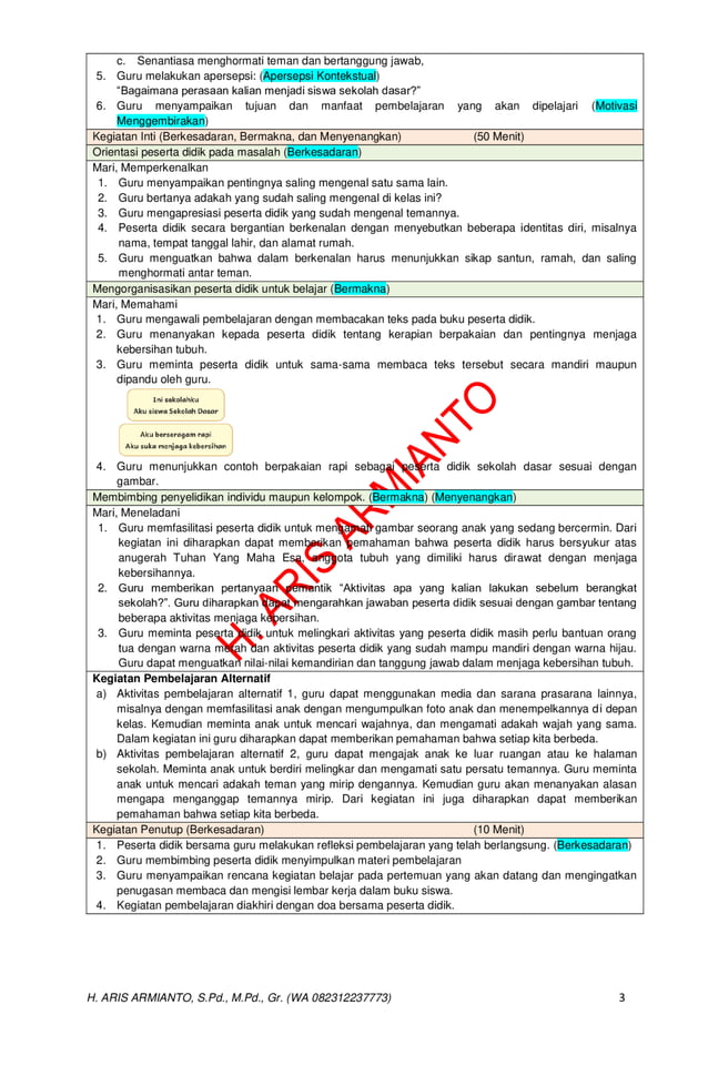 MODUL PEMBELAJARAN DEEP LEARNING PENDIDIKAN PANCASILA KELAS 1 CP 032 REVISI 2025 KURIKULUM ...