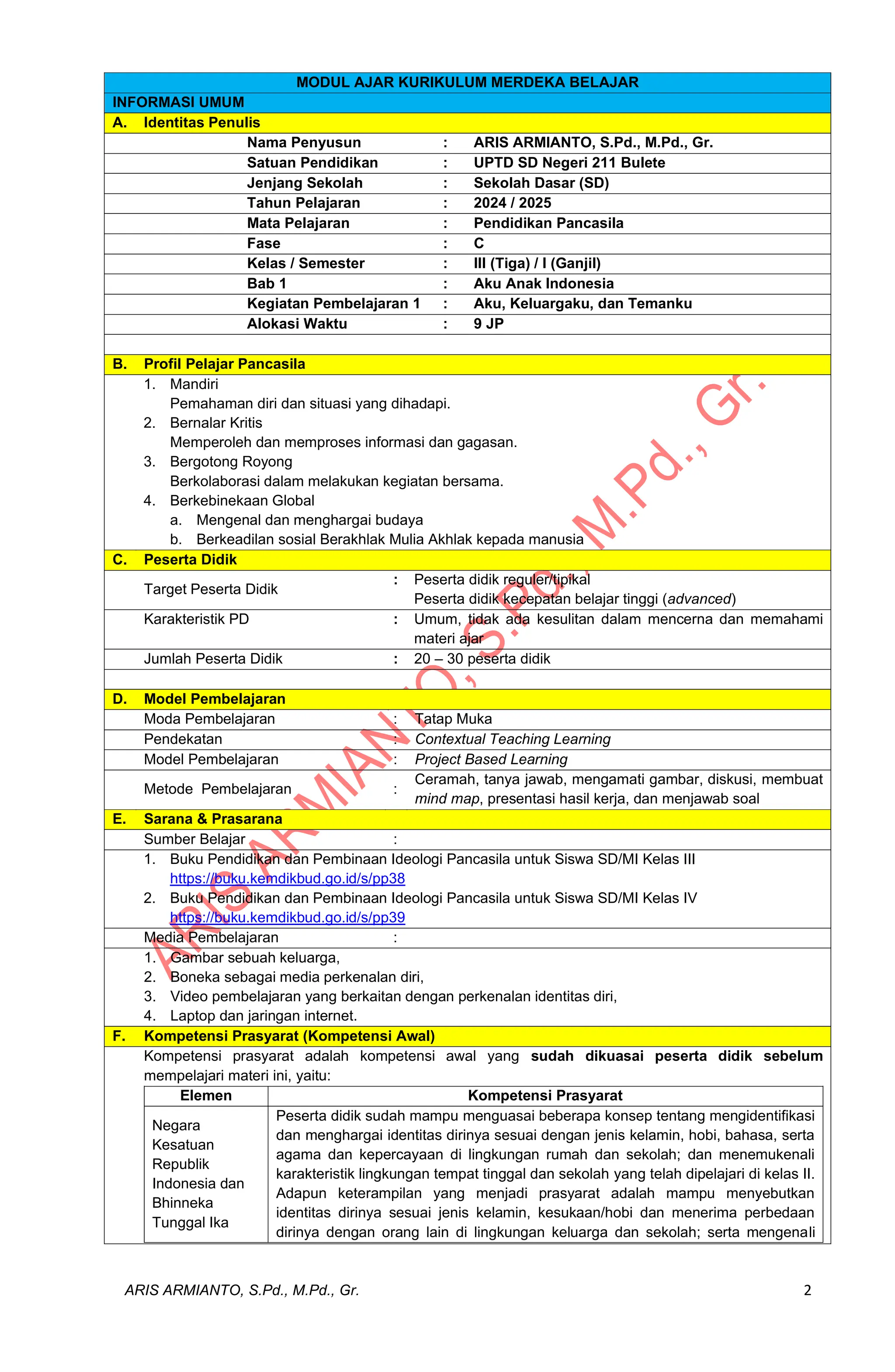 MODUL AJAR PENDIDIKAN PANCASILA (PPKN) KELAS 3 KURIKULUM MERDEKA.pdf