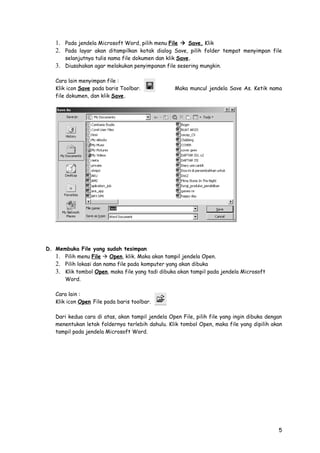 Modul panduan belajar ms. word 2007 | PDF