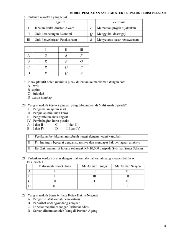 Modul pa s1 edisi pelajar | PDF