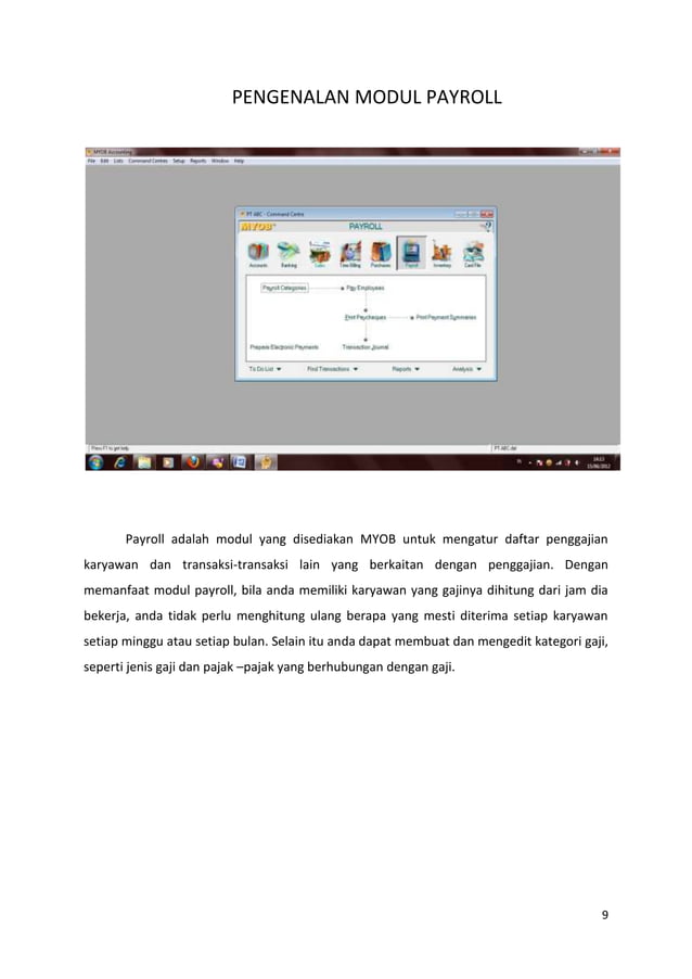 Modul payroll myob v13 | PDF