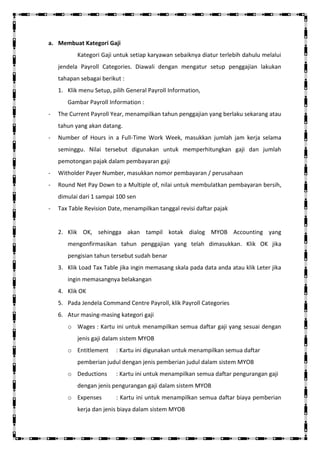 Modul payroll myob v13 full | DOCX