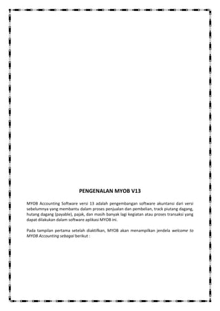 Modul payroll myob v13 full | DOCX