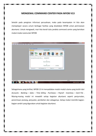 Modul payroll myob v13 full | DOCX