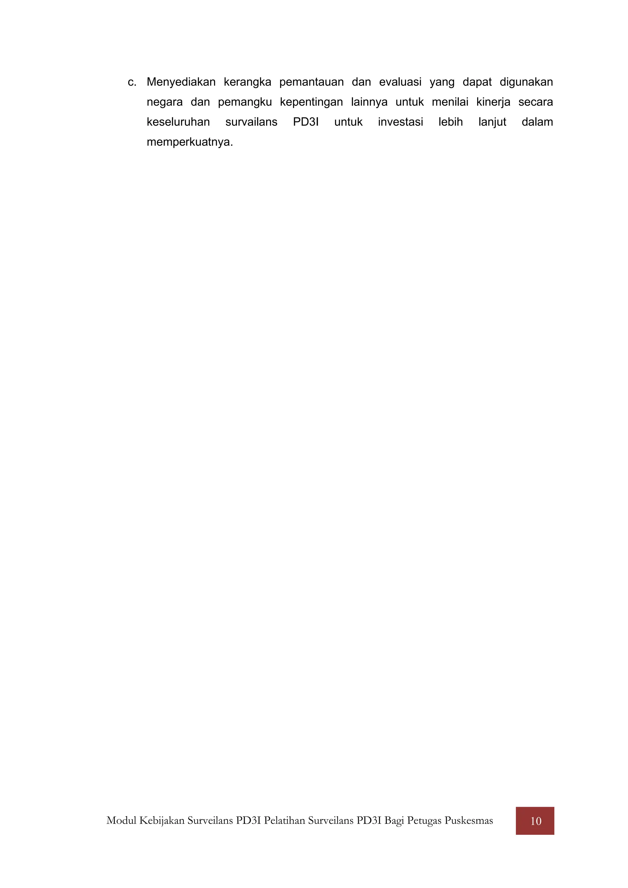 KEBIJAKAN SURVEILANS PENYAKIT YANG BISA DICEGAH DENGAN IMUNISASI (PD3I ...