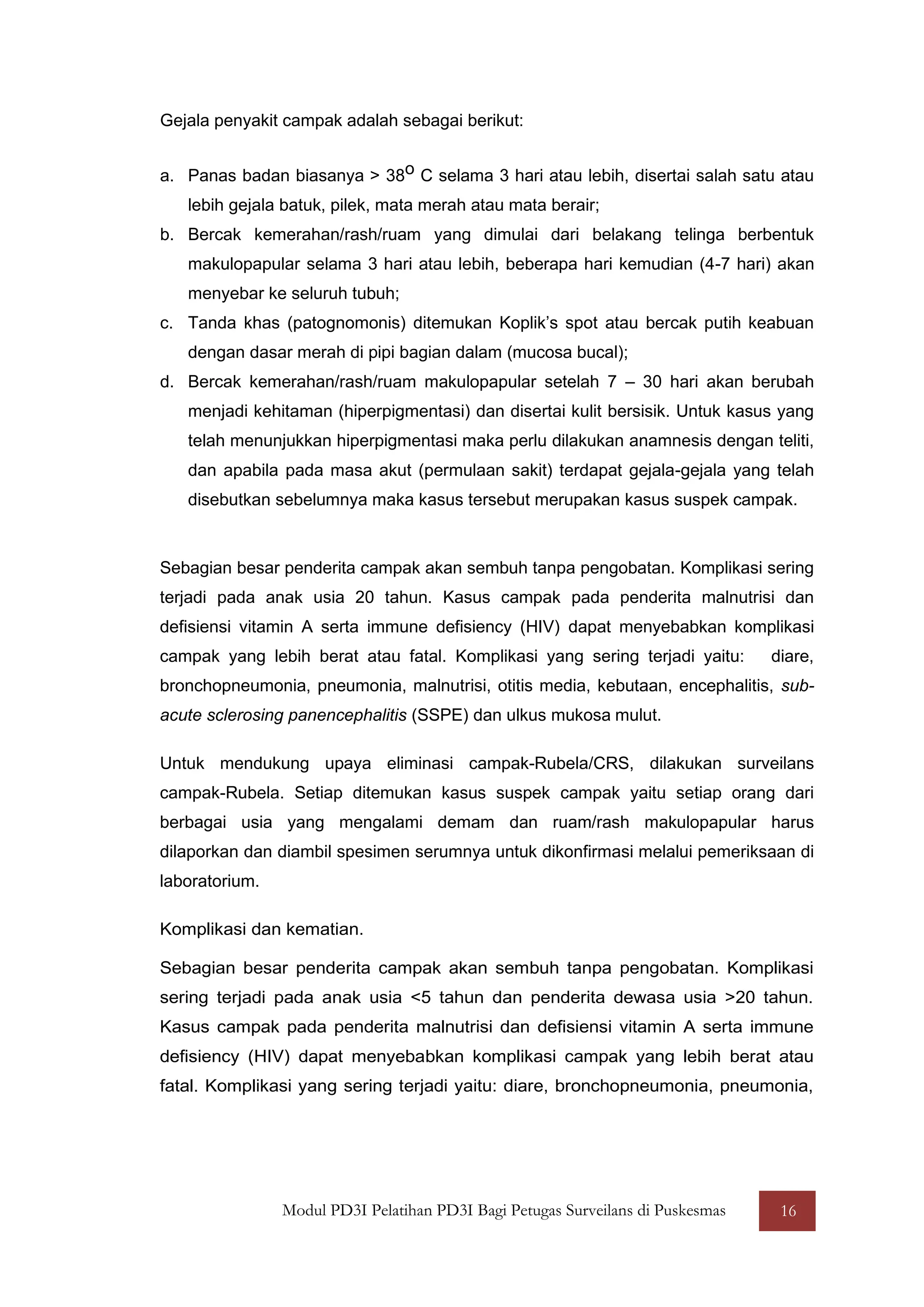 KEBIJAKAN SURVEILANS PENYAKIT YANG BISA DICEGAH DENGAN IMUNISASI (PD3I) | PDF