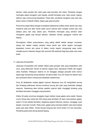 KEBIJAKAN SURVEILANS PENYAKIT YANG BISA DICEGAH DENGAN IMUNISASI (PD3I) | PDF