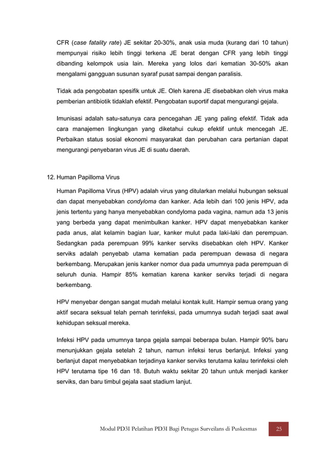 KEBIJAKAN SURVEILANS PENYAKIT YANG BISA DICEGAH DENGAN IMUNISASI (PD3I) | PDF