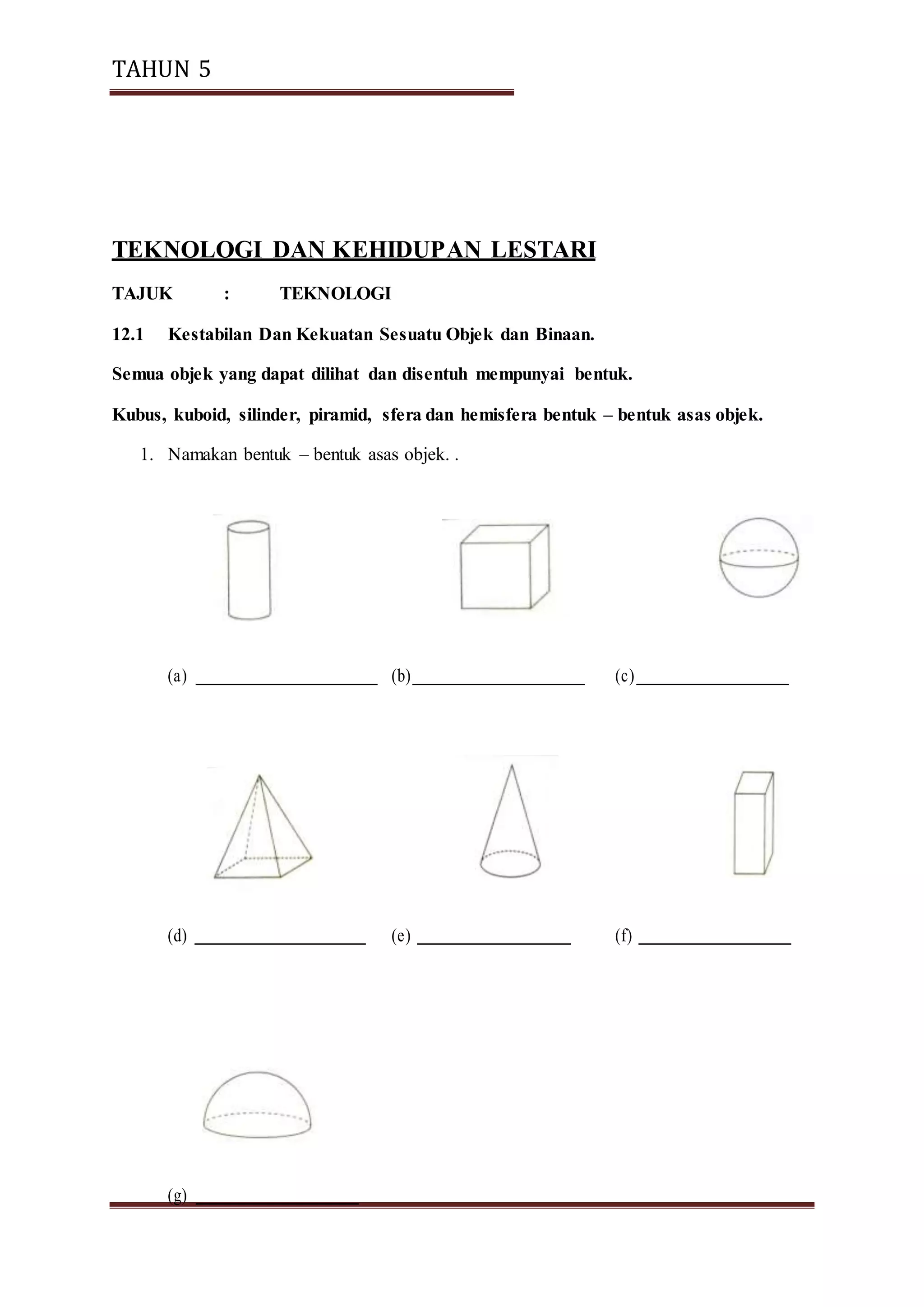 Modul pd pr sains tahun 5 (1) | DOCX