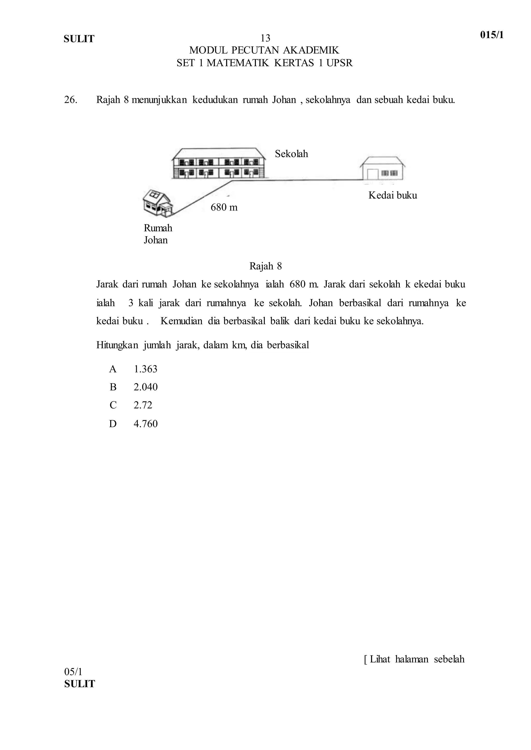 Modul pecutan upsr matematik | DOC