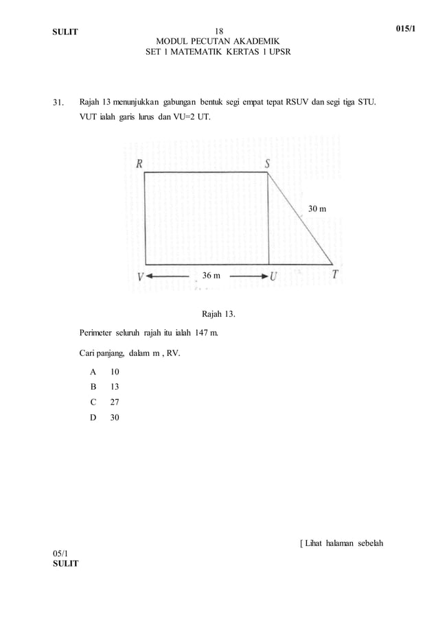 Modul pecutan upsr matematik | DOC