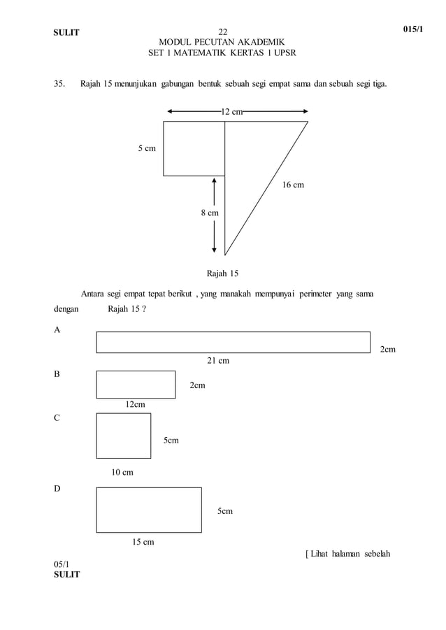 Modul pecutan upsr matematik | DOC