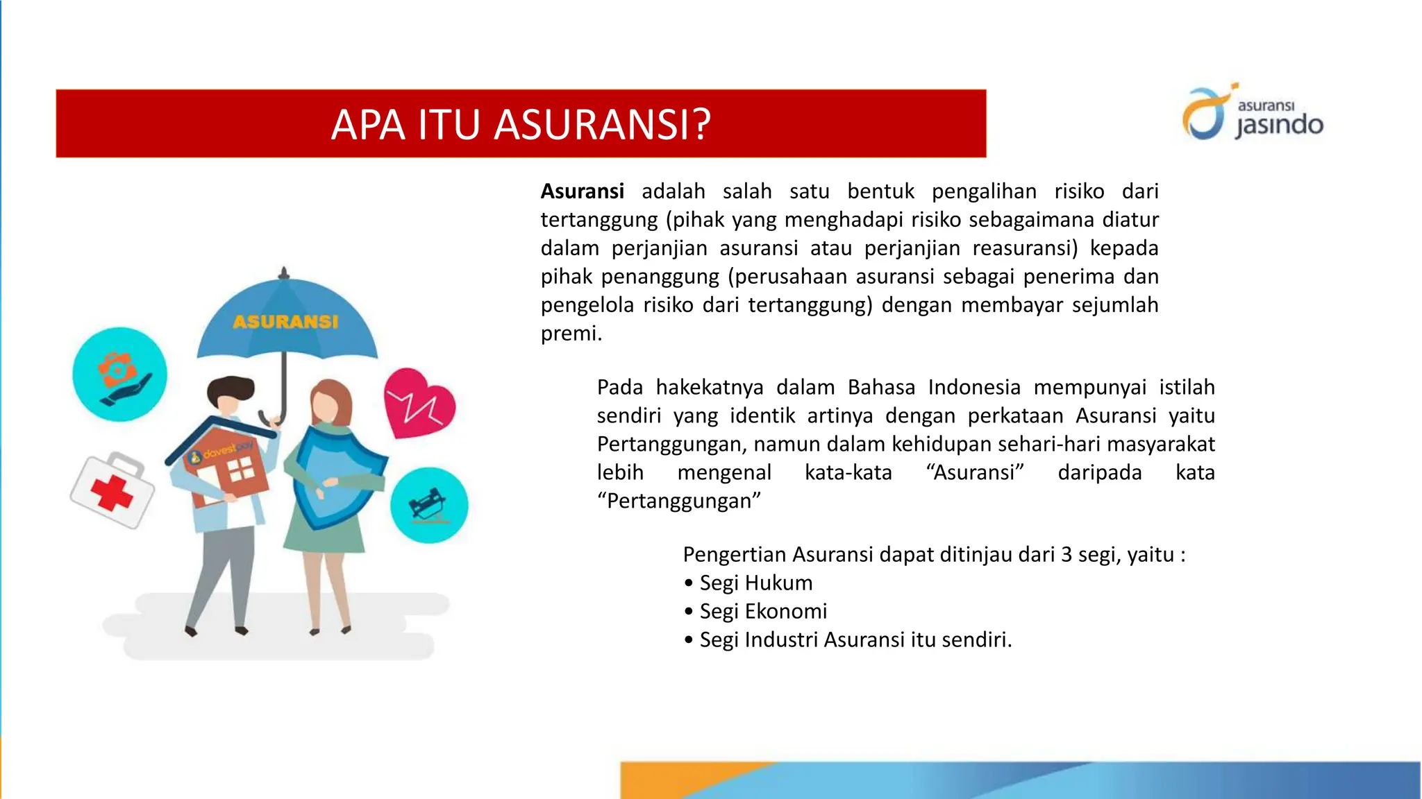 PENGERTIAN ASURANSI DI INDONESIA SERTA JENIS ASURANSI DAN MANFAATNYA | PPTX