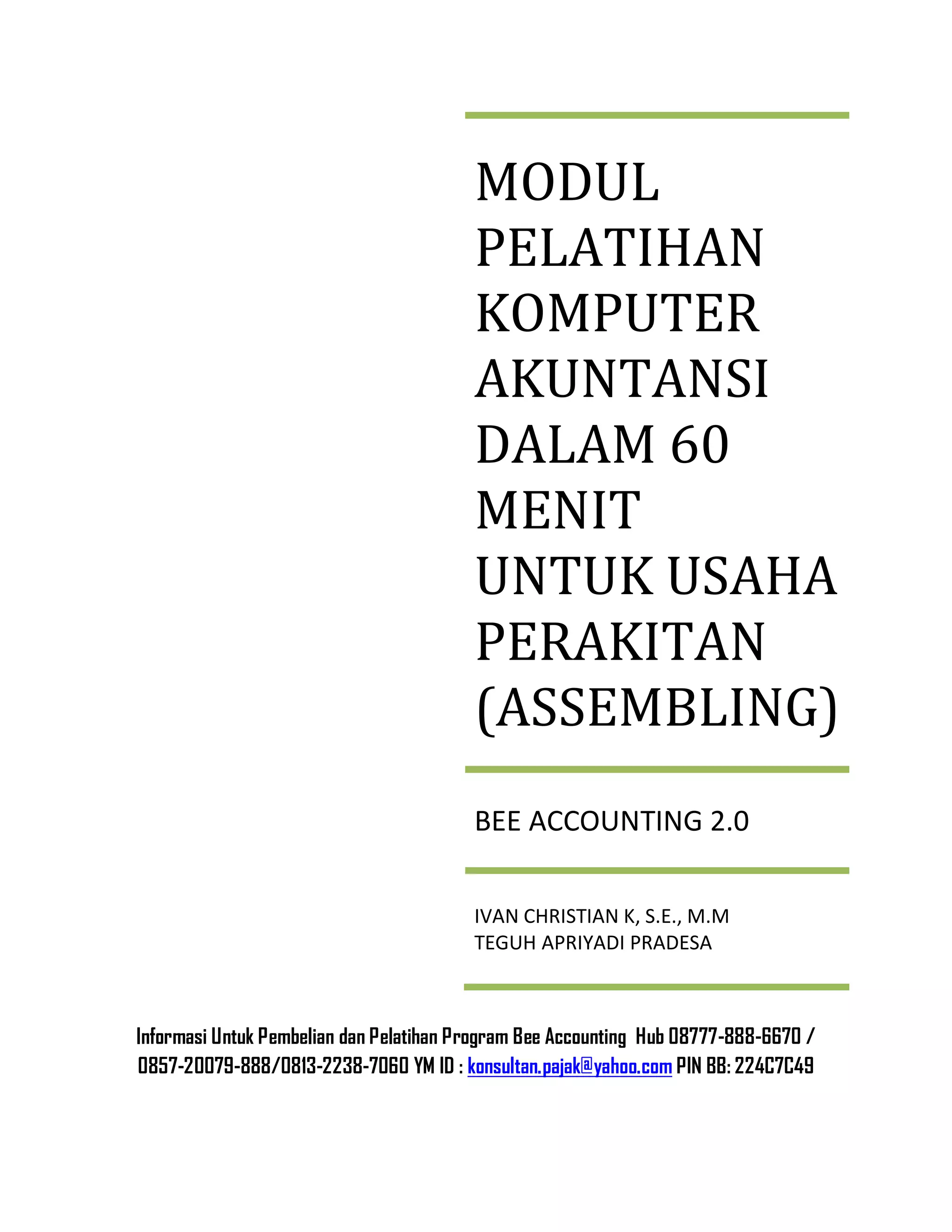 Modul pelatihan bee accounting | PDF