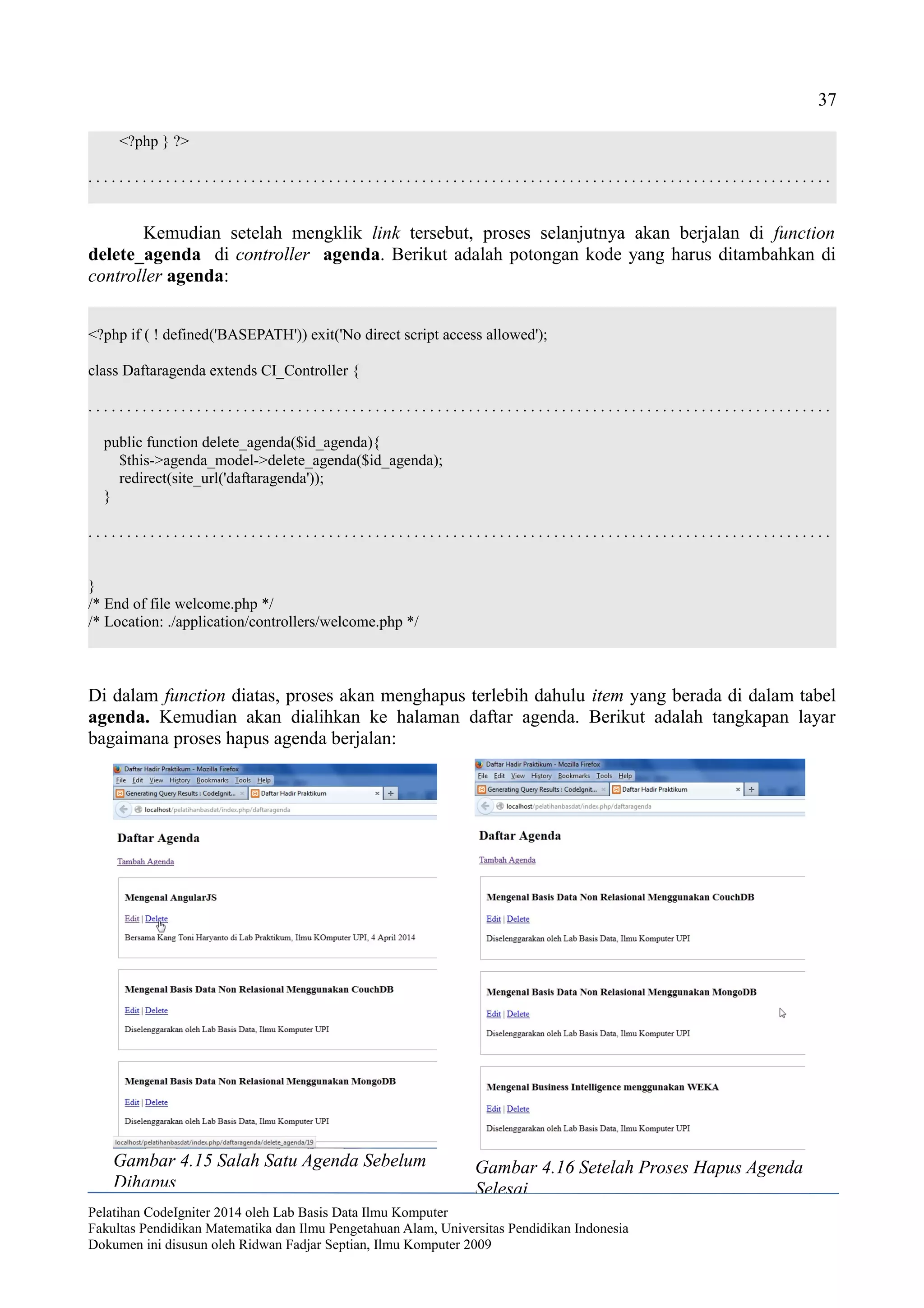 Modul Pelatihan CodeIgniter Dasar | PDF