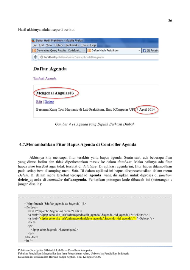 Modul Pelatihan CodeIgniter Dasar | PDF