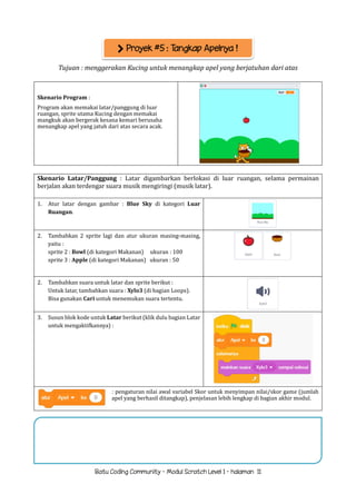 Modul pelatihan coding scratch level 1 | PDF