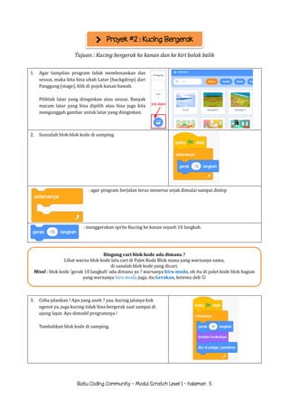 Modul pelatihan coding scratch level 1 | PDF