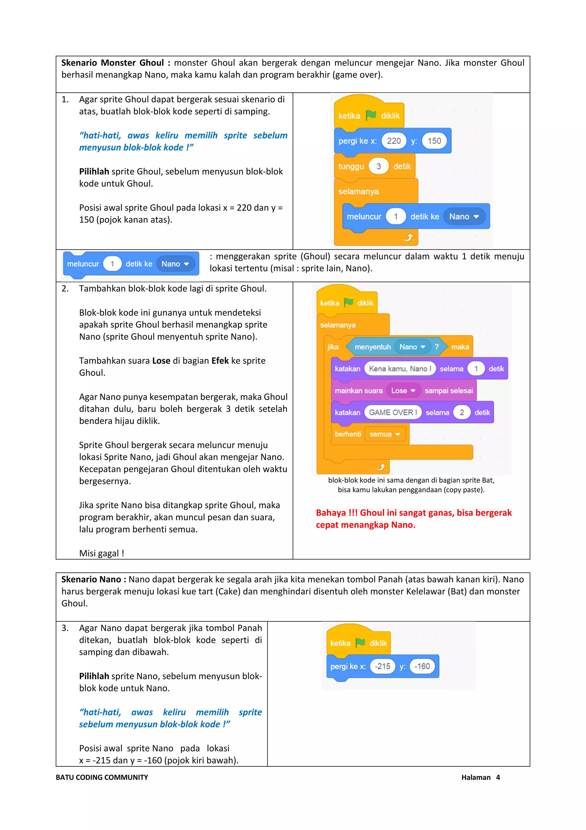Modul pelatihan coding scratch level 2 | PDF