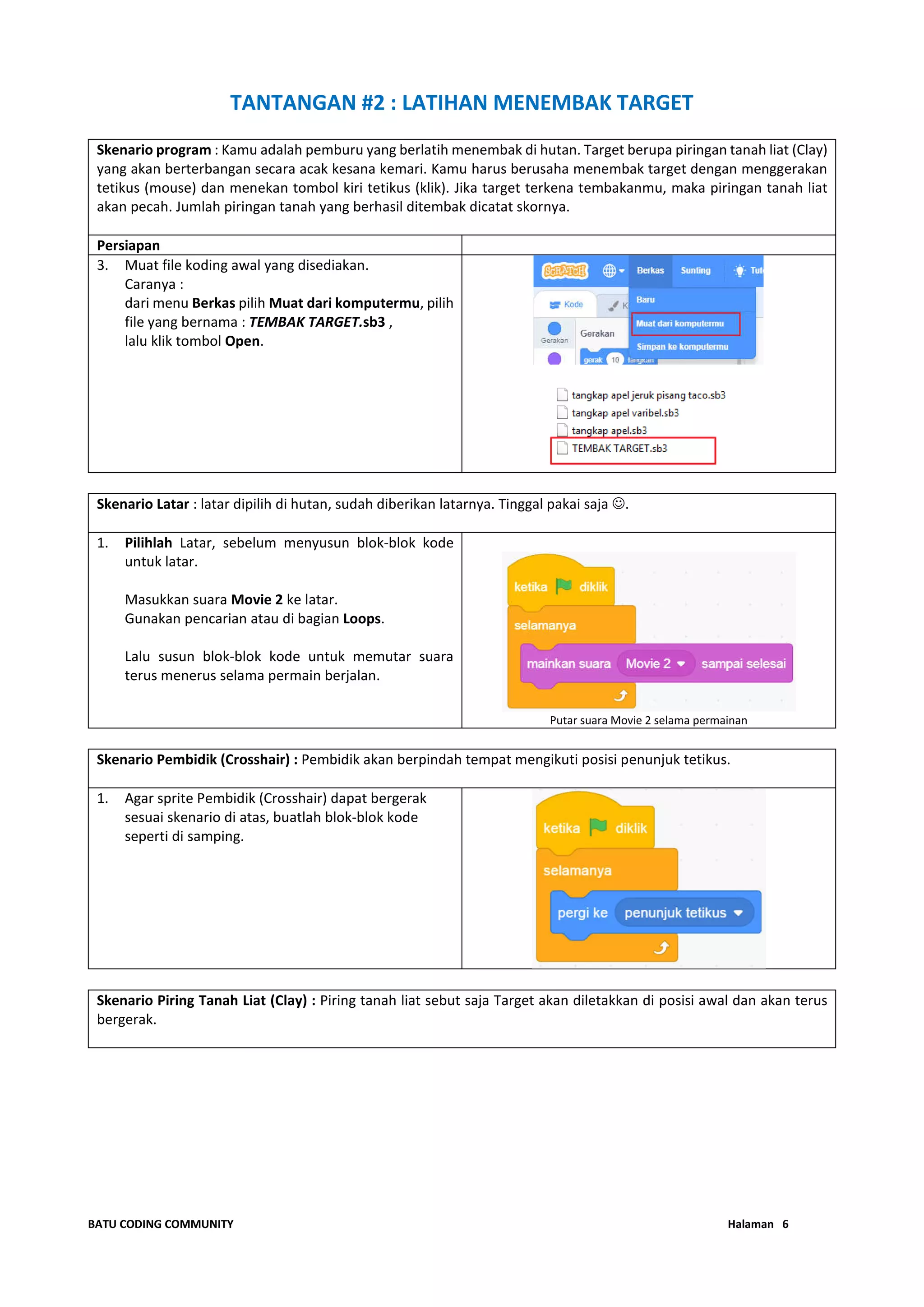 Modul pelatihan coding scratch level 2 | PDF
