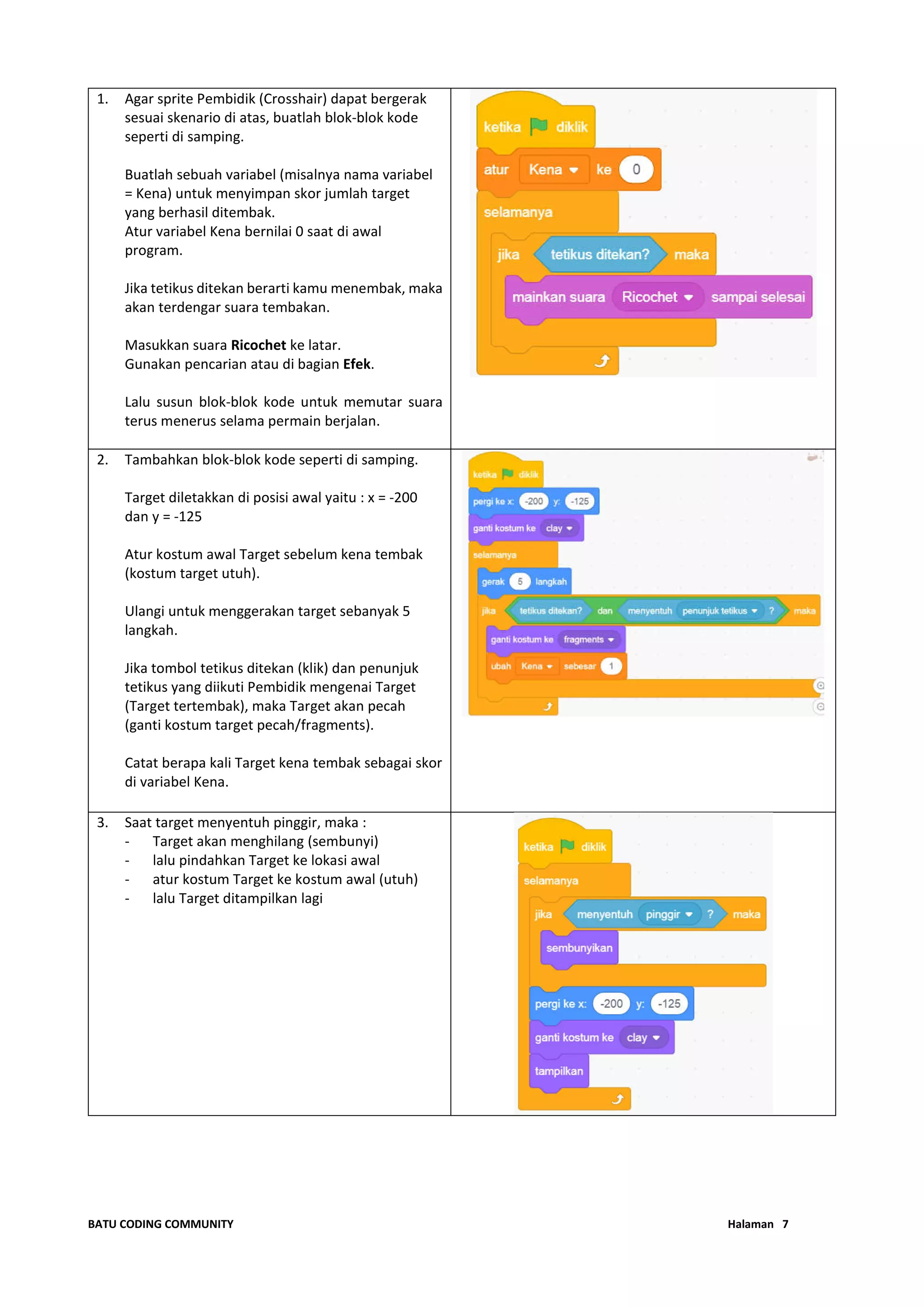 Modul pelatihan coding scratch level 2 | PDF