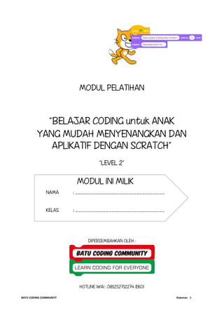 Modul pelatihan coding scratch level 2 | PDF