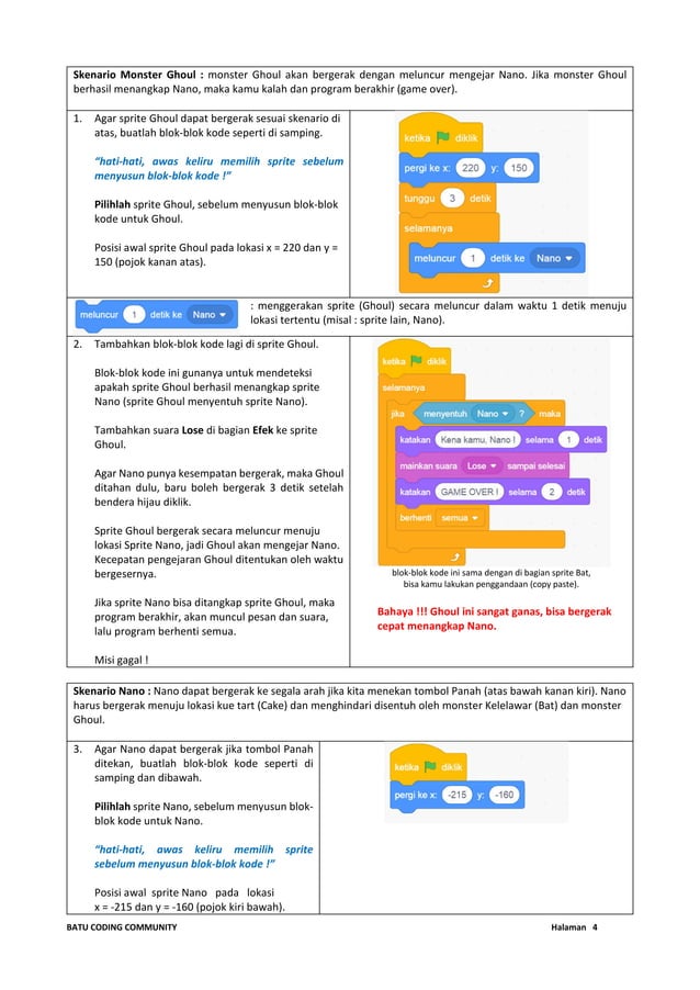 Modul pelatihan coding scratch level 2 | PDF